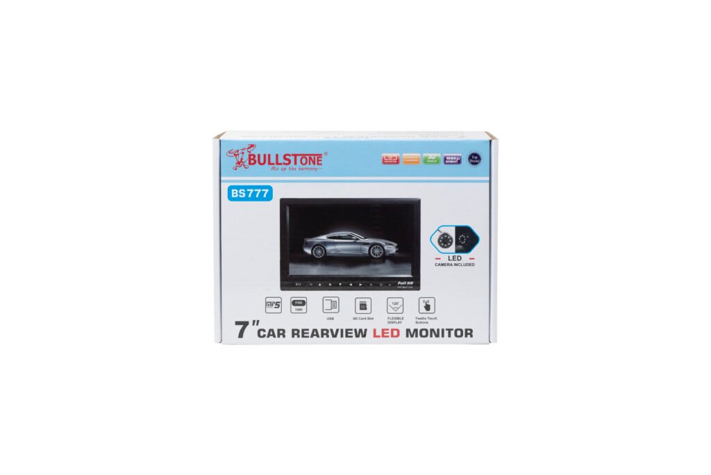 BS 777 | 7” Bullstone Car Rearview LED Monitor With HD LED Camera - Big ...